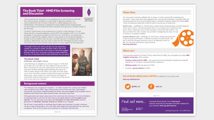 Holocaust Memorial Day Trust | The Book Thief – Holocaust Memorial Day ...